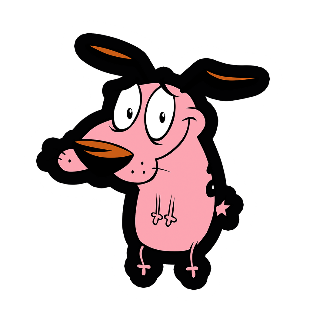 CORAJE, EL PERRO COBARDE – Stickersbits Guatemala